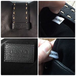 Desmo | Bags | Desmo Italian Black Leather Shoulder Bag | Poshmark